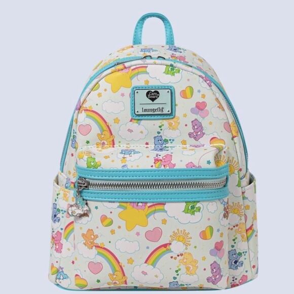 Loungefly | Bags | Care Bears Minibackpack All Over Print Rainbow ...